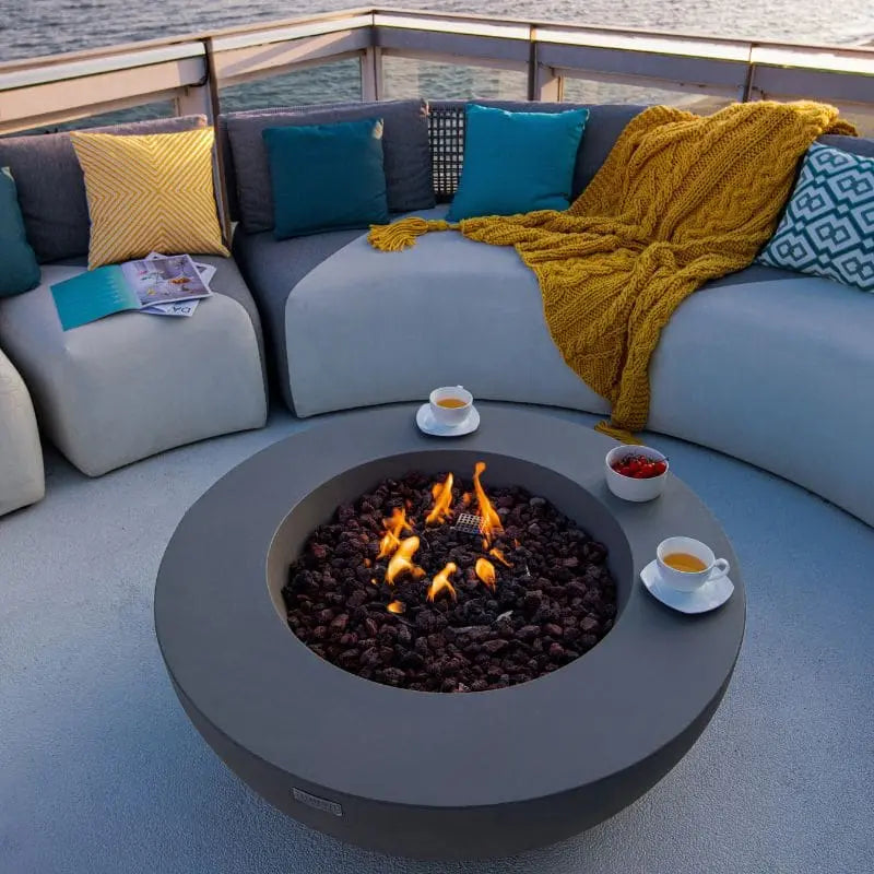 Elementi Fire Lunar Bowl Gas Fire Pit Table - Alfresco Chic