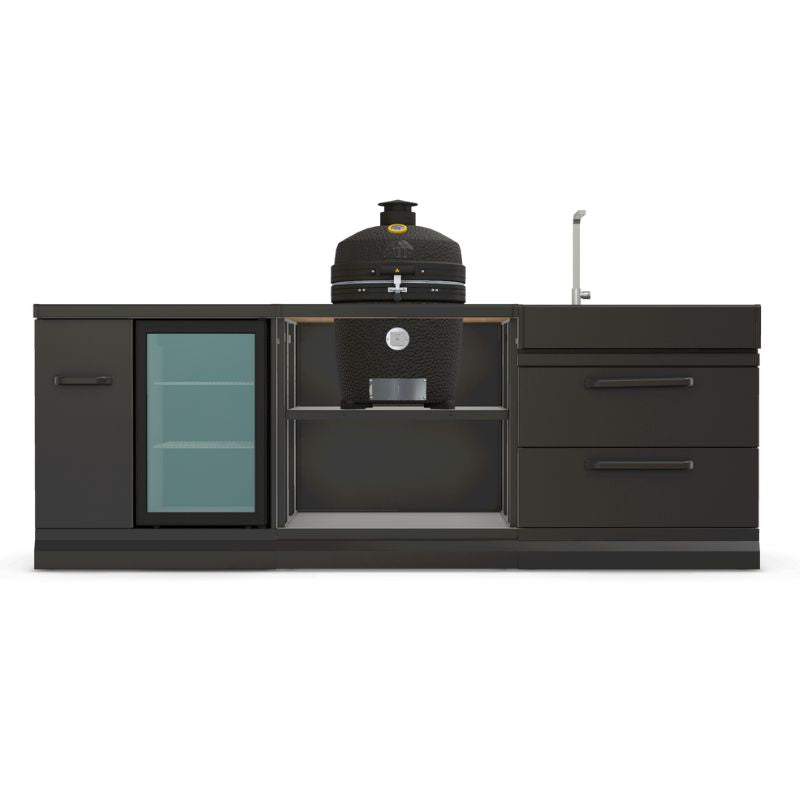 GRLLR Outdoor Kitchen 4 Burner BBQ with Fridge and Sink - Alfresco Chic